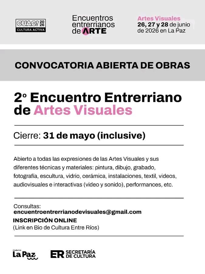 ¡Convocatoria abierta! 2° Encuentro Entrerriano de Artes Visuales ...
